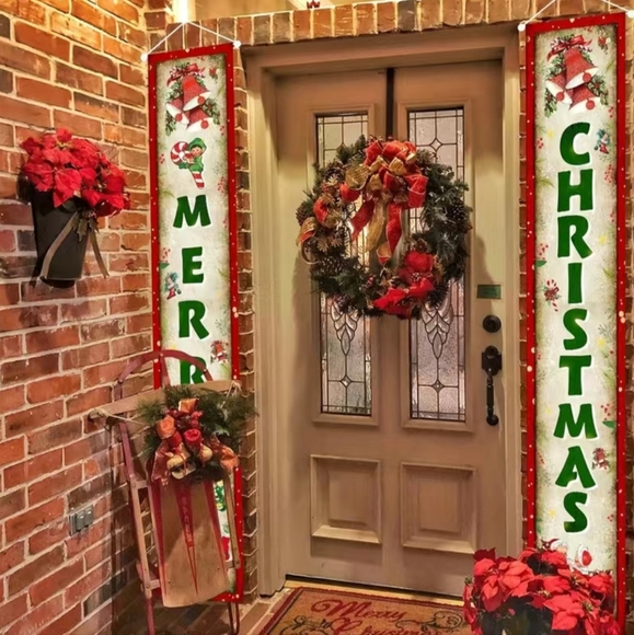 Holiday | New Merry Christmas Door Decoration Banners | Poshmark